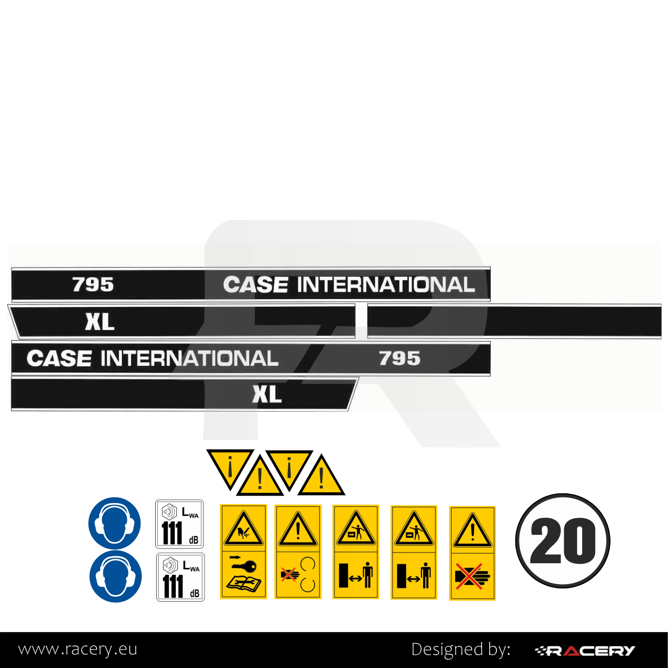 Stickers for CASE International 795 sticker set - RACERY.EU
