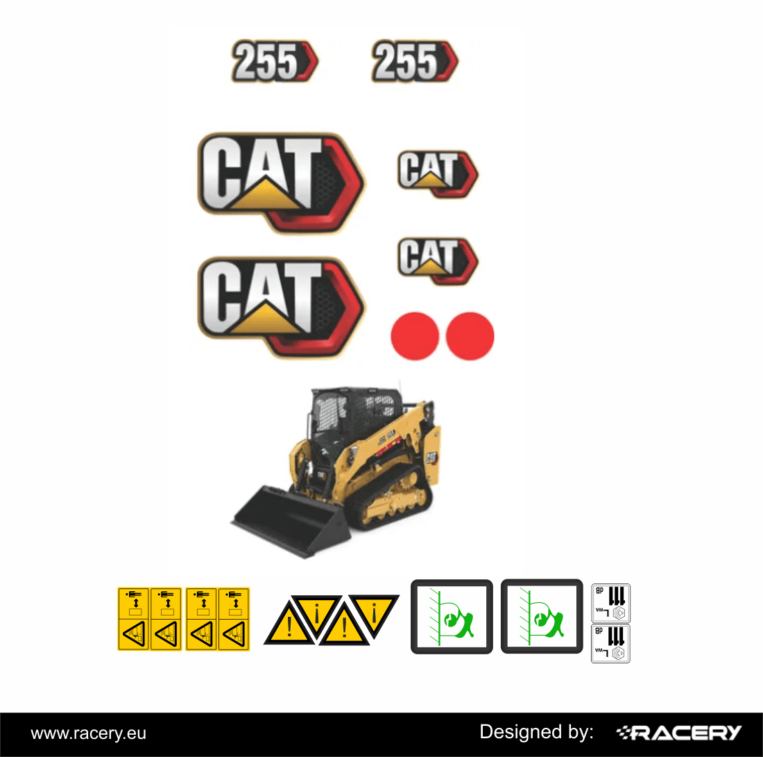 Klistremerke for CAT 255 neste generasjon 2020-2025 UV-bestandig ...